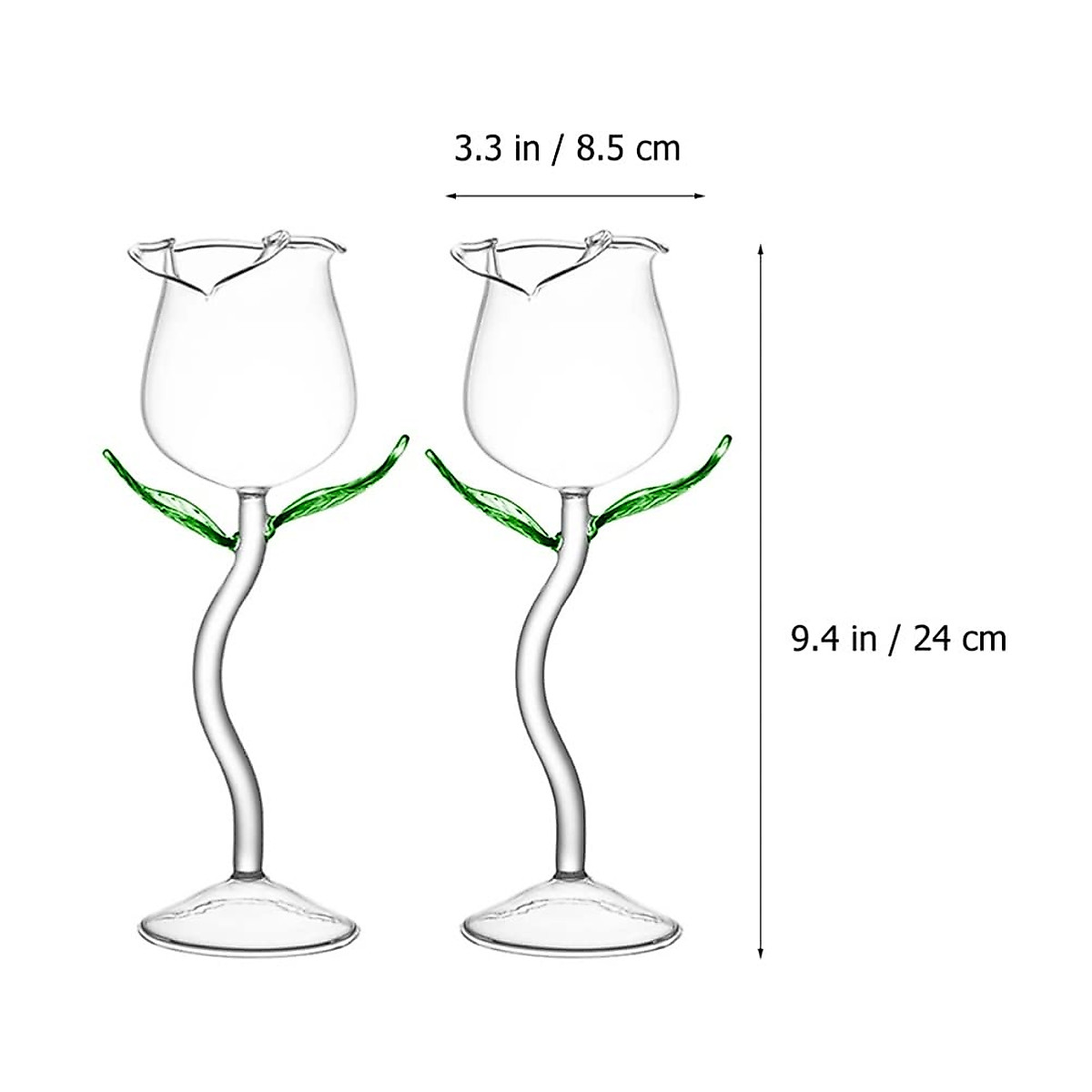 Martini Glasses Cup Flower Shaped Glasses Drinking Cup Wine Glasses Delicate Champagne Cup Glass Goblet Rose Design Wine Cup Liquor Holder Wine Glasses