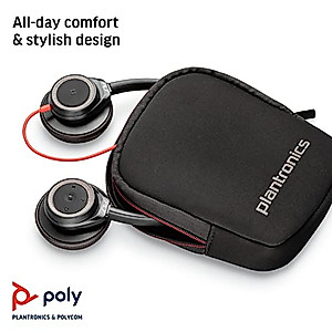 Poly (Plantronics + Polycom) Blackwire 7225 Wired USB-A Headset (Plantronics) - Black - Dual-Ear (Stereo) Computer Headset - Connect to PC/Mac via USB-A - Active Noise Canceling