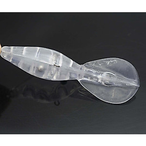 New 10PCS Unpainted Fishing Blanks Crankbait 9.7cm 11g topwater Artificial Bait Fishing Lures Blank Minnowbait Hard unpainted Artificial Bait Bodies DIY Fishing Tackle Spoons with Free Eye