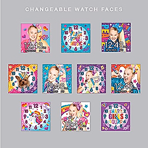 Accutime Kids Nickelodeon JoJo Siwa Educational, Touchscreen Smart Watch Toy for Girls, Boys, Toddlers - Selfie Cam, Learning Games, Alarm, Calculator, Pedometer & More (Model: JOJ4252AZ)