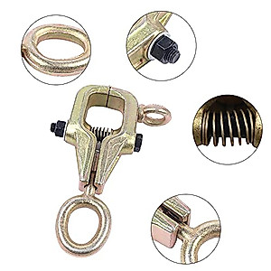 5 Ton Wide Mouth Auto Car Body Repair Tool Electromechanical Maintenance Steel Material Ergonomic Design Self-tightening Pull Clamp Dent Puller 2 Way Gold Frame