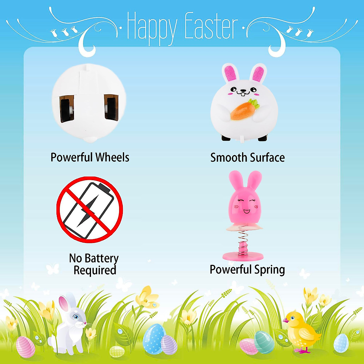 Small Pull Back Toy Cars Set,12 PCS Mini Racing Vehicles for Holiday Birthday Party Favors,Goodie bag Stuffers,Classroom Prizes,Bulk Toys for Kids (Easter Bunny Rabbit Egg Basket Stuffers,Pop Up Toys)