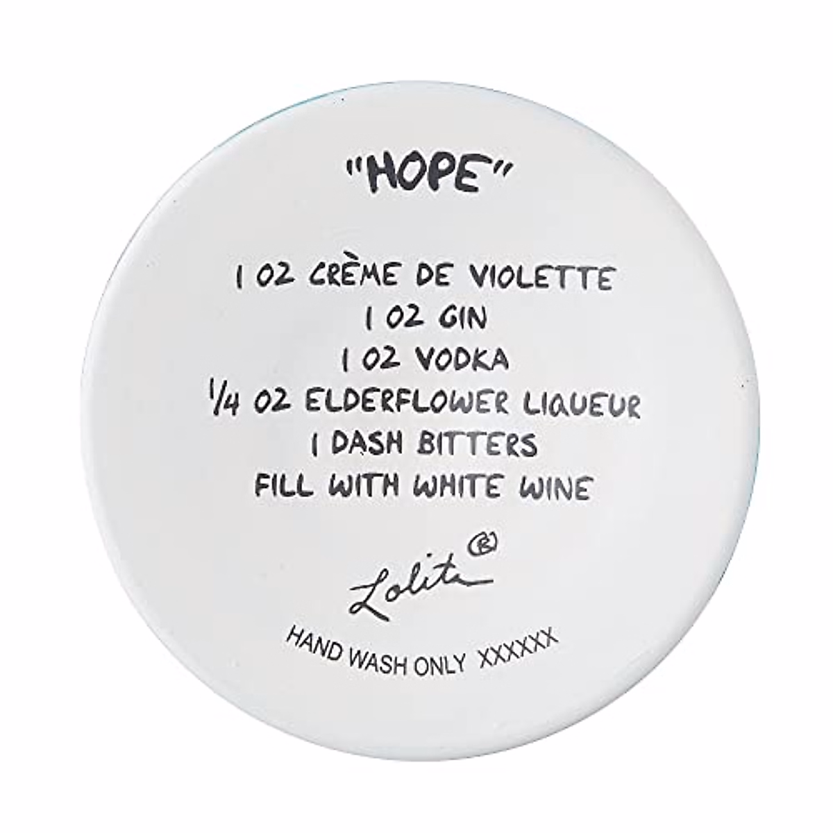Enesco Designs by Lolita Hope Floral Hand-Painted Artisan Wine Glass, 15 Ounce, Multicolor