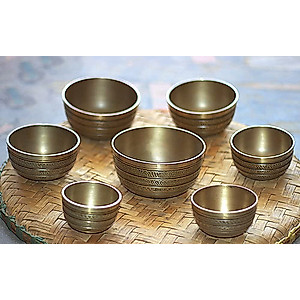 SANSKAR NEPAL Tibetan Singing Bowl Set of 7 Hand Hammered with Carry Box | Bells for Meditation and Yoga | Sound Therapy Instruments for Relaxation | Prayer Bowl Chakra Healing for Spiritual Growth
