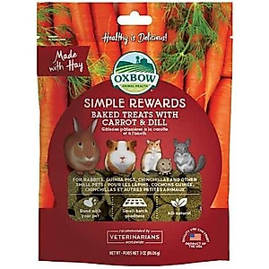 Oxbow Animal Health Alfalfa Hay Small Animal Food 15 Oz, Plus Simple Rewards Baked Treats with Apple & Banana and Carrot & Dill - 3 Oz Each, Plus My Buddy Notepad (4 Items Total)