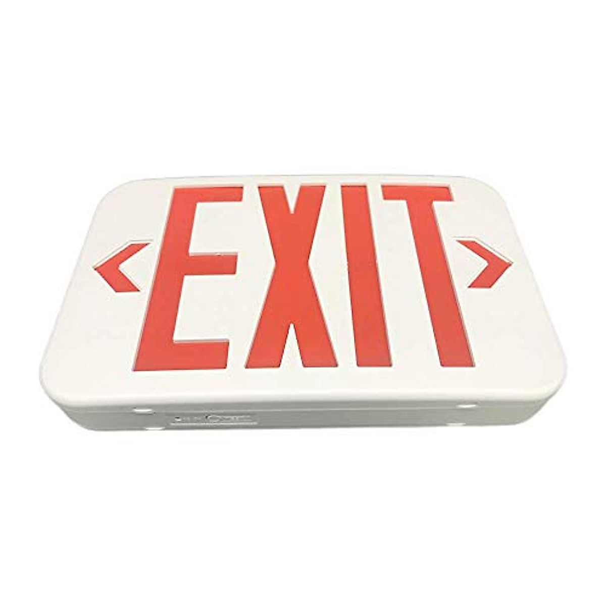 AmazonCommercial LED Emergency Exit Sign, UL Certified, 2-Pack, Double Face Exit with Battery Backup