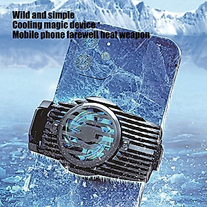 GOWENIC Dispositivo di Raffreddamento per Telefono A Semiconduttore, Radiatore per Giochi per Telefoni Cellulari con Luce a Led per Telefono 4,7-7,5 Pollici, per Streaming Live, Giochi, Video