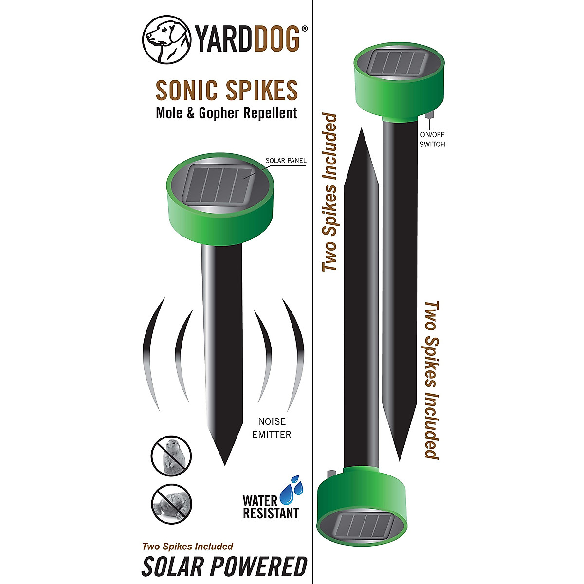 Sonic Spike Mole Gopher Vole Pest Repellent