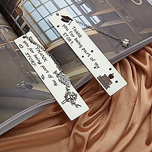 4 Pcs Teacher Appreciation Gifts Metal Bookmark Thank You for Being Part of My Story Gifts Appreciation Teacher Bookmark Gifts for Women Teacher Graduation Birthday Retirement