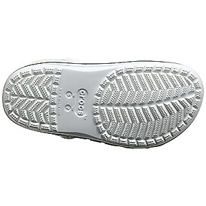 Crocs Unisex-Adult Bayaband Clogs, White/Navy, 8 Men/10 Women