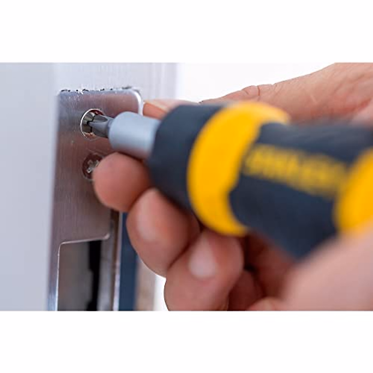 Stanley 0-66-358 Bit-Screwdriver short with 10 Bits, Black/Yellow