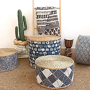 Qililandiy 3 Pcs Sea Wave Cotton Fabric Fat Quarters Fabric Bundles Pre-Cut Fabric 18x22 inch for Sewing Quilting and Crafting and Projects