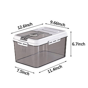 IULAVP Food Storage Containers with Lids：Cereal Storage Container with Measuring Cup, 10lbs Food Storage Containers for Rice, Flour, Sugar, Cereal, Kitchen Storage
