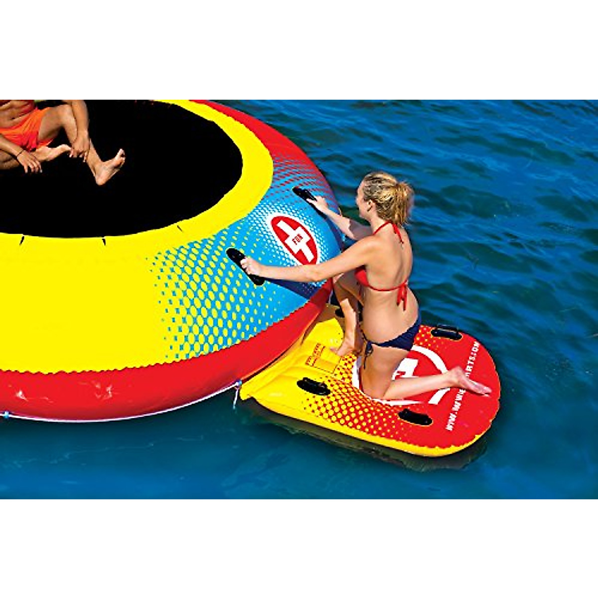 WOW Sports World of Watersports Inflatable Bounce Pad, 4Ft Bouncing Area, Yellow, 20-2030