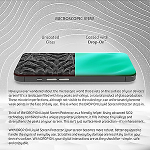 DROP ON Liquid Glass Screen Protector for up to 10 Devices - Wipe On Scratch and Crack Resistant Nano Protection for All Phones Tablets Smart Watches Universal