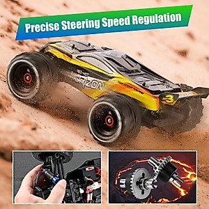 4DRC H3 RC Car,50+kmh High Speed Monster Truck,Racing Hobby Car for Adults, 4WD All Terrain Off-Road Remote Control Car, 2.4Ghz RC Crawler,2 Battery 40+ Min Play Gift for Boy Kids Adults