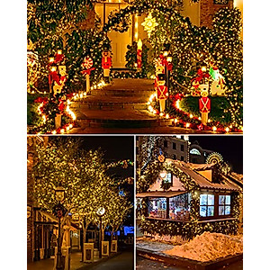 Christmas String Lights Indoor Outdoor - 70 ft 200 LED Low Voltage Waterproof Xmas Lights with 8 Modes Timer Function Plug in for Tree Room Bedroom Wedding Party (Warm White)