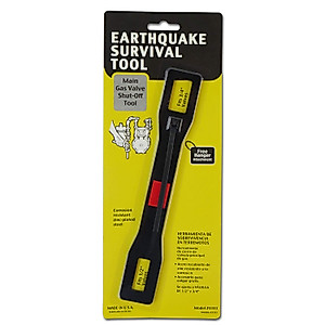 Ready America 3333 Earthquake Survival Tool, Emergency Gas Shut Off Wrench , Black