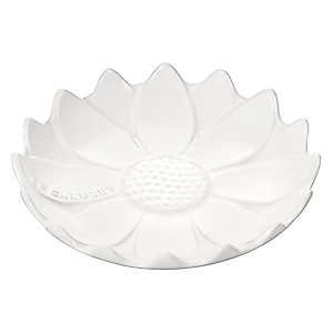Le Creuset Stoneware Flower Figural Spoon Rest, White