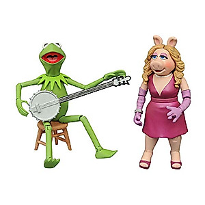 DIAMOND SELECT TOYS The Muppets Best of Series 1: Kermit & Miss Piggy Action Figure Two-Pack, Multicolor