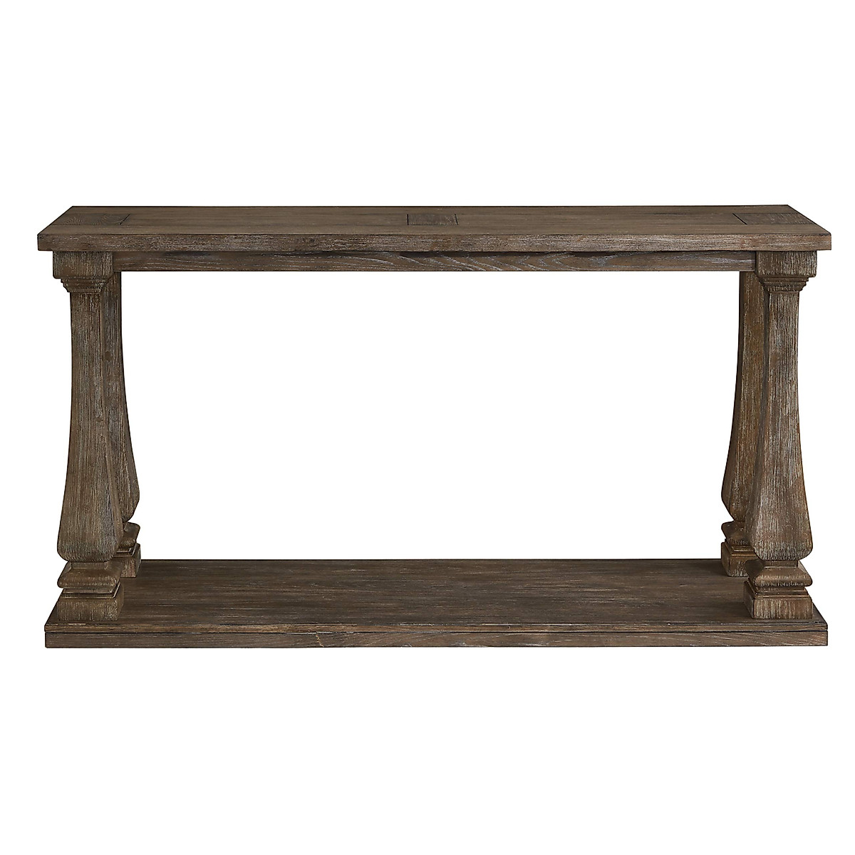 Signature Design by Ashley Mallacar Vintage Sofa Console Table, Weathered Gray