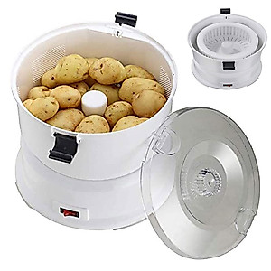 YESJrl Potato Peeler, Automatic Peeler Machine/Multifunction Electric Fruit Veg Vegetable Peeler Slicer (1KG Capacity < 180s)