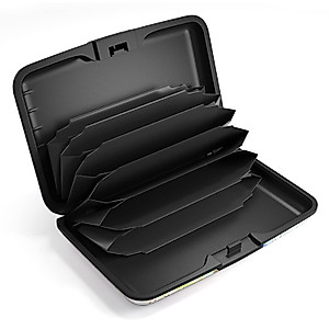 Hsxnam Credit Card Holder for Women, Mini RFID Metal Credit Cards Wallet Cute Pocket Business Card Holder ID Case, Pink Tree of Life