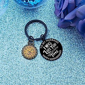 Aisity Valentines Day Gifts for Him Husband Anniversary Keychain for Men Husband Keychain from Wife Romantic Gifts for Him Hubby Christmas Birthday Valentines Stuffers Meaningful Small Gifts