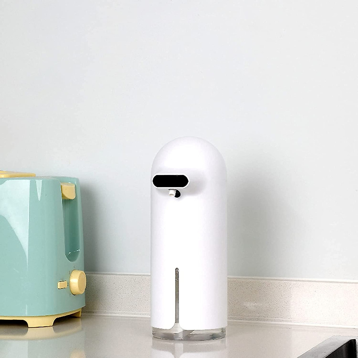 QZJLHH Touchless Soap Dispenser,350ml Automatic Countertop Foaming Soap Dispensers,Infrared Motion Sensor,Suitable for Bathroom Office (Color : Blue)