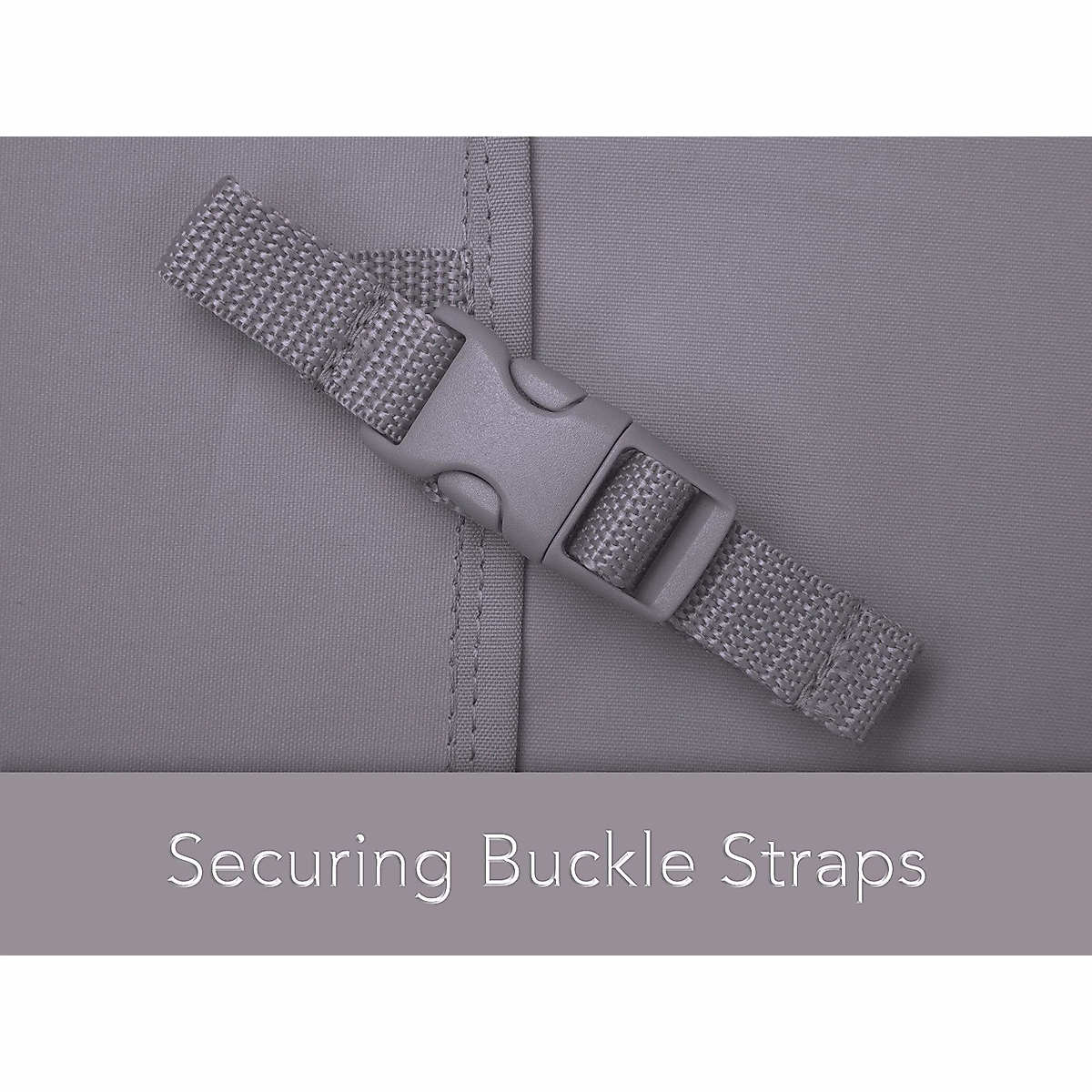 Covermates Outdoor Round Ottoman Cover - Water Resistant Polyester, Drawcord Hem, Mesh Vents, Seating and Chair Covers, 36DIAMETER x 25H, Charcoal