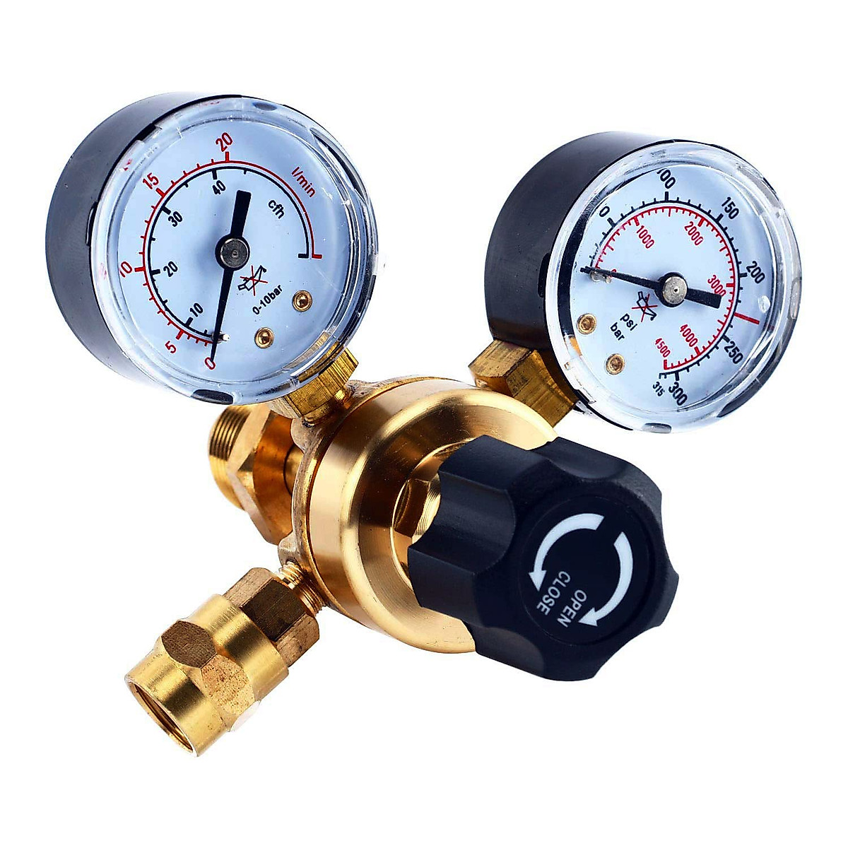 H&J Argon CO2 Regulator Gauges CGA580 with 80'' Hose Fits Lincoln Miller Mig Tig Welder