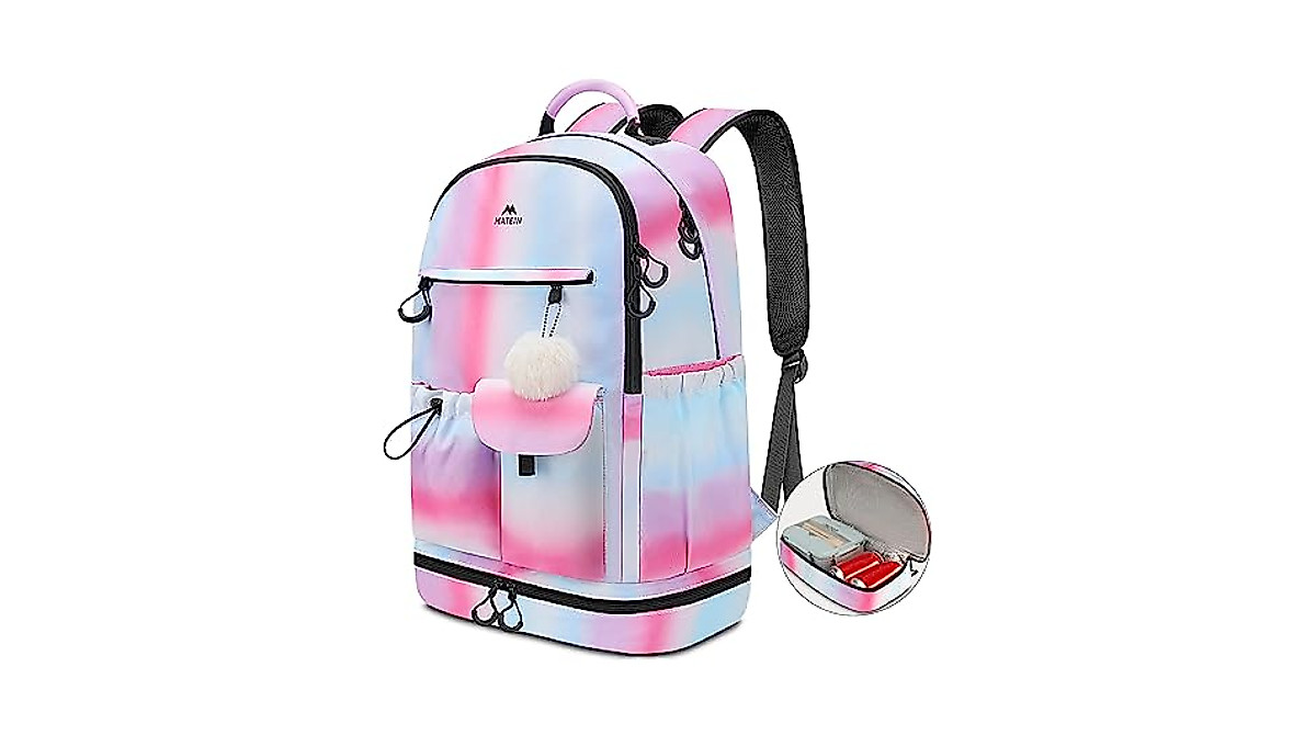 MATEIN Backpack with Lunch Compartment, Durable Insulated Cooler Lunch Bag for Women Nurse ...