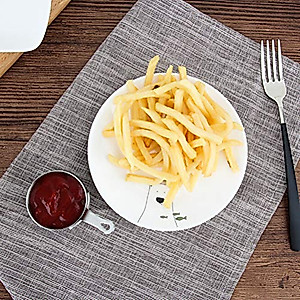 BESTONZON Mini Stainless Steel Induction Saucepan Sauce Pot Soup Pot Milk Butter Sauce Pan with Handle - 3.7"/9.5cm