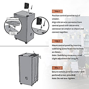 Digital Control Panel, Masterbuilt Replacement Parts, Compatible with Masterbuilt MB20071317/ 20071117/ 21071218 and More MB Electric Smoker Models Top Controller, Part Number：9907160014