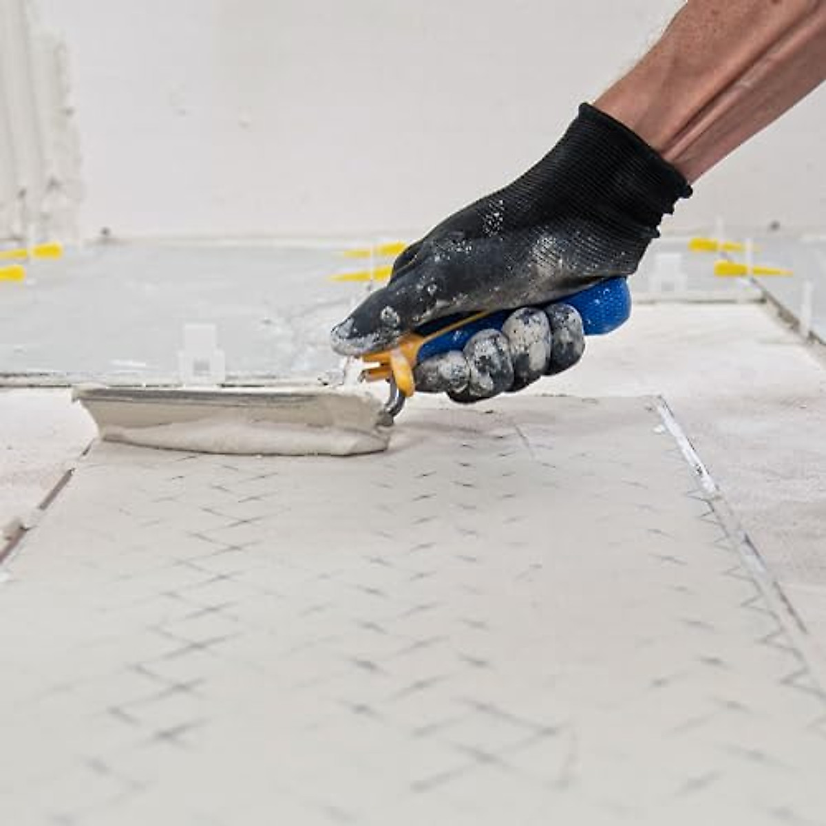 QEP 6 in. x 2 in. Comfort Grip Flat Margin Flooring Trowel with Bucket Hook, Silver (42112)