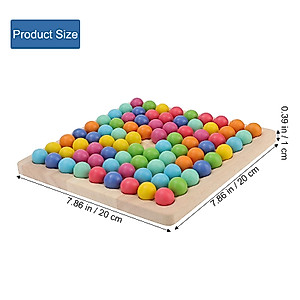 balacoo Bead Elimination Board Game for Adult Rainbow Ball Toy Wooden Toy