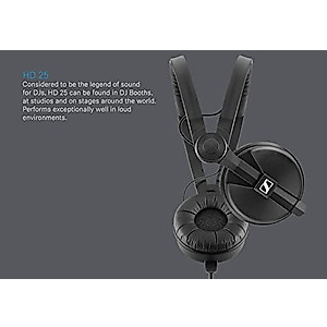 Sennheiser Professional HD 25 PLUS On-Ear Monitor Headphones,Black