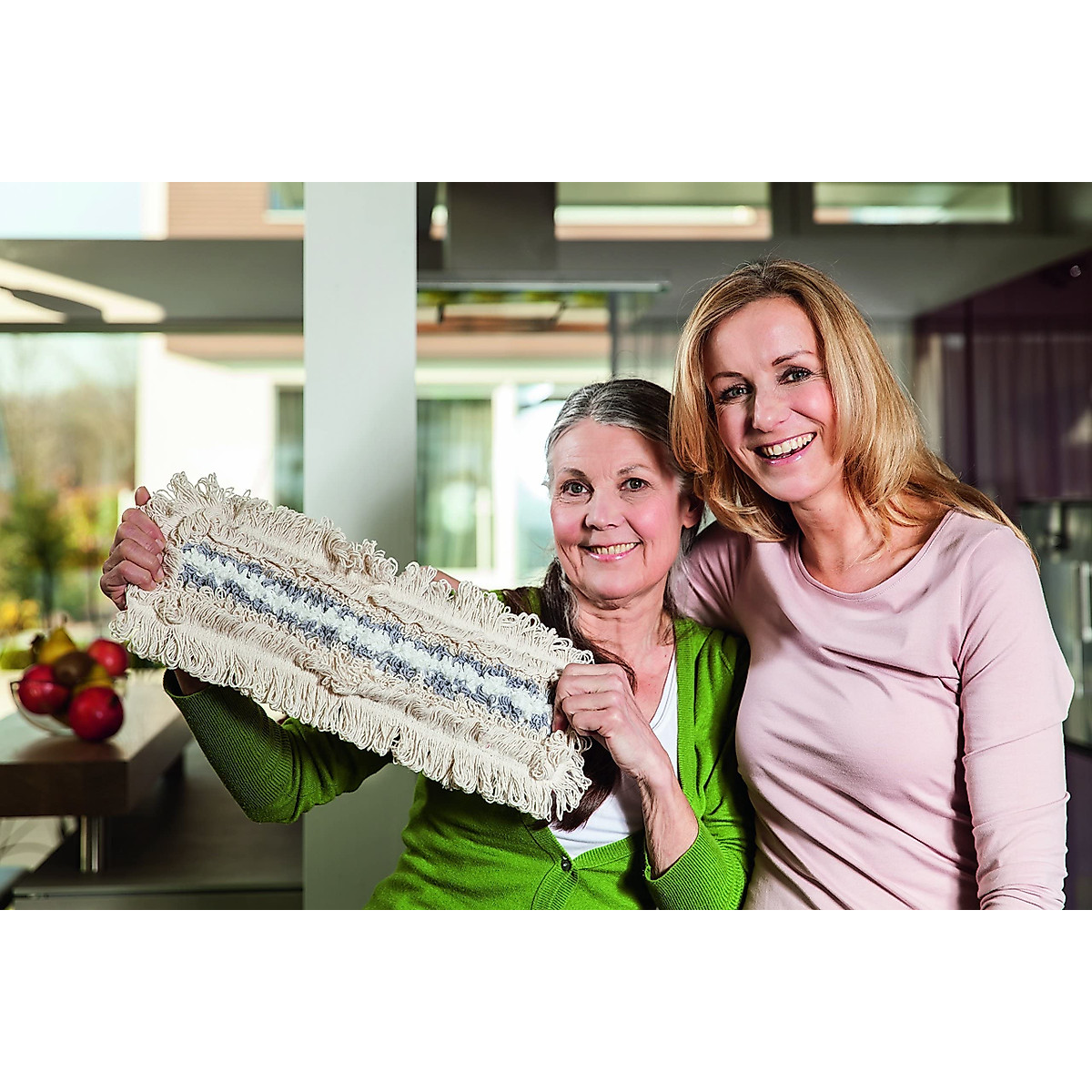 Vileda WashMat Combi 1475 – with Telescopic Handle – Loop structure for powerful Damp Cleaning – Especially Suitable For Tiles and Stone Floors