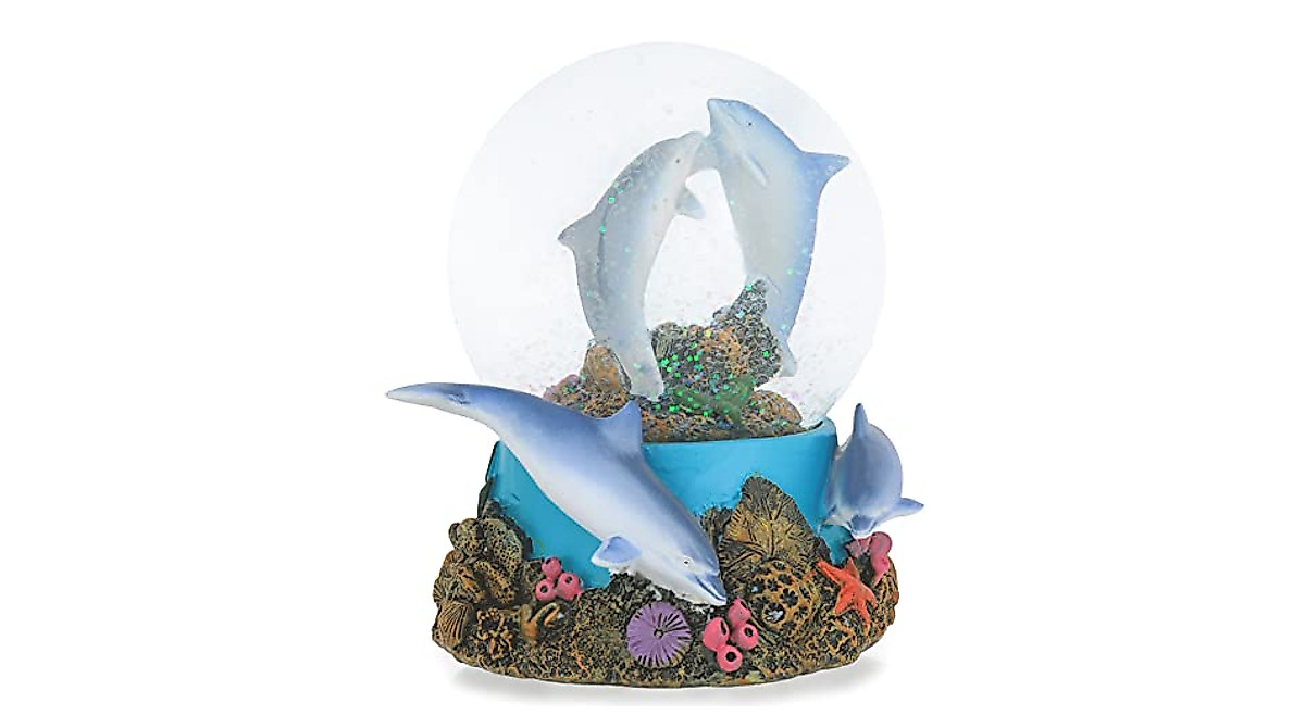 Elanze Designs Dolphin Pod Musical Snow Globe - Fur Elise
