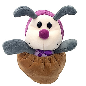 JoyAmigo Butterfly Stuffed Animal Plush Bug Toys with Embroidered Wings Soft Insects Plushie Bundled with Cocoon Bag, Gift for Girls Kids Babies, Mother's Day Present