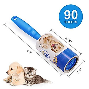 Lint Rollers for Pet Hair Extra Sticky Remover 900 Sheets Total Upgraded 5 Handles with 10 Refills Portable Travel Size for Couch Furniture Clothes Dog & Cat Hair Removal