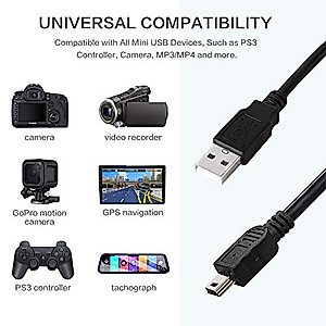 Inovat USB2-A-MB-25ST, Premium 25ft USB 2.0 A to Mini B 5 Pin USB Cable