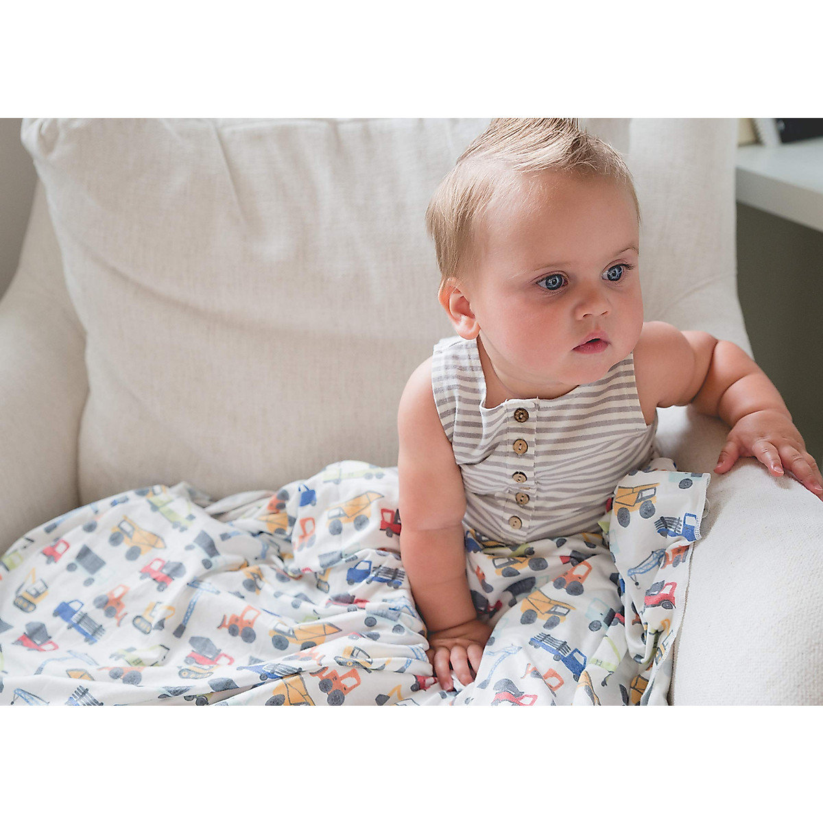 Copper Pearl Large Premium Knit Baby Swaddle Receiving Blanket Diesel