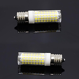 HXMLIHB E17 LED，8W Microwave Oven Bulb，80W Halogen Equivalent ，Dimmable E17 Bulb for Microwave Oven Over Stove Appliance，800Lm, AC110V/130V，Daylight White 6000K(Pack of 2)
