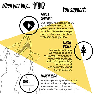 1Up Greetings Galentines Day Card Or Best Friend Birthday Card | Sisters Before Misters | Your Purchase Helps Animals In Need | 5”x7.5” | With Envelope | Made in USA | Female Owned Small Business