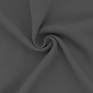 Easy-Going Rod Pocket Blackout Curtains for Bedroom, Room Darkening Window Curtains for Living Room, Thermal Insulated Noise Reduction Solid Window Drapes, 2 Panels(42x63 in, Gray)