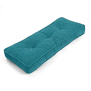 Focuprodu Bench Cushion 42x16. Soft and Breathable Window Seat Cushions Indoor. Non-Slip and Durable Bench Seat Cushion. (42x16, Soft-Peacock Blue)
