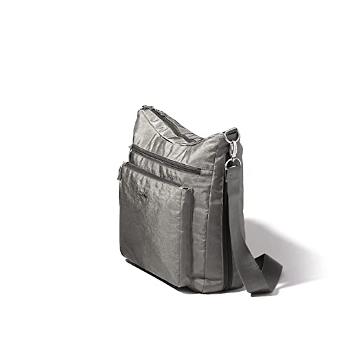 Baggallini Womens Expandable Modern Pocket Large Hobo, Sterling Shimmer
