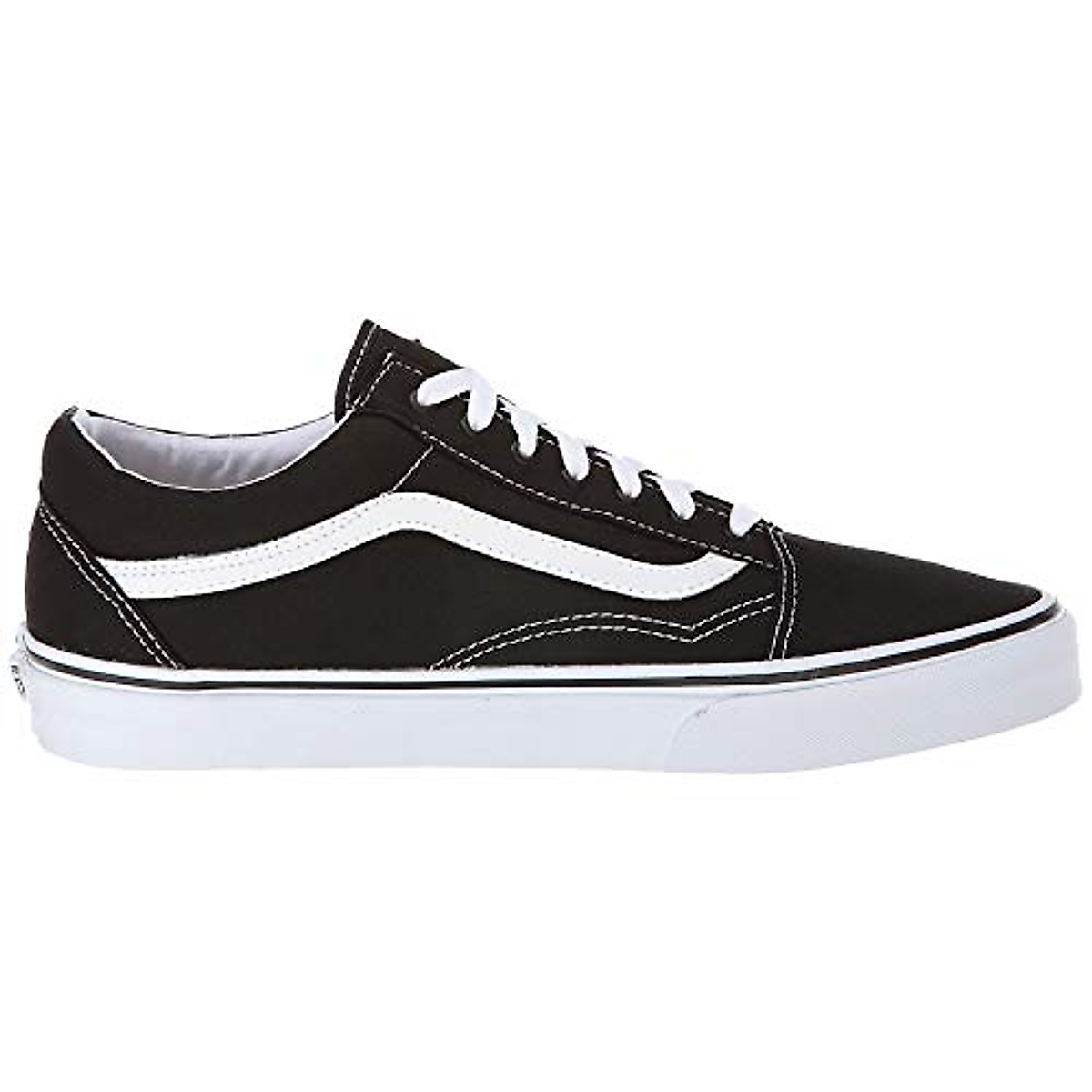 Vans Men's Old Skool Sneaker, Canvas - Black/True White, Size 10