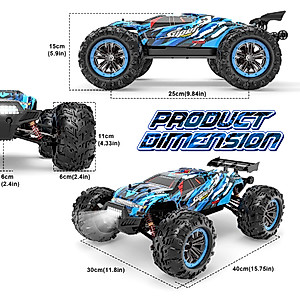 Hosim Brushless RC Cars, 1:10 68+ KMH High Speed Remote Control Car for Adults Boys, 4X4 All Terrains Waterproof Off Road Hobby Grade Large Fast Racing Buggy Toy Gift Monster Trucks